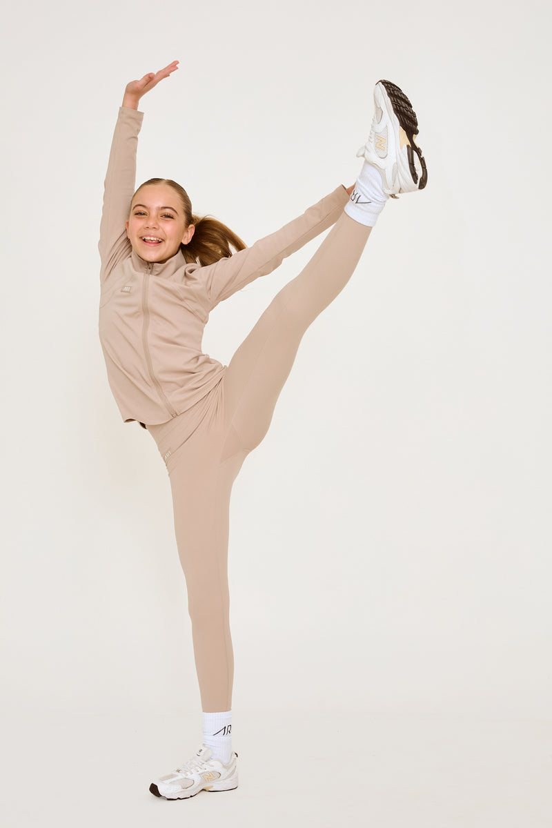 Girls Mocha Zip Up Set – A R I